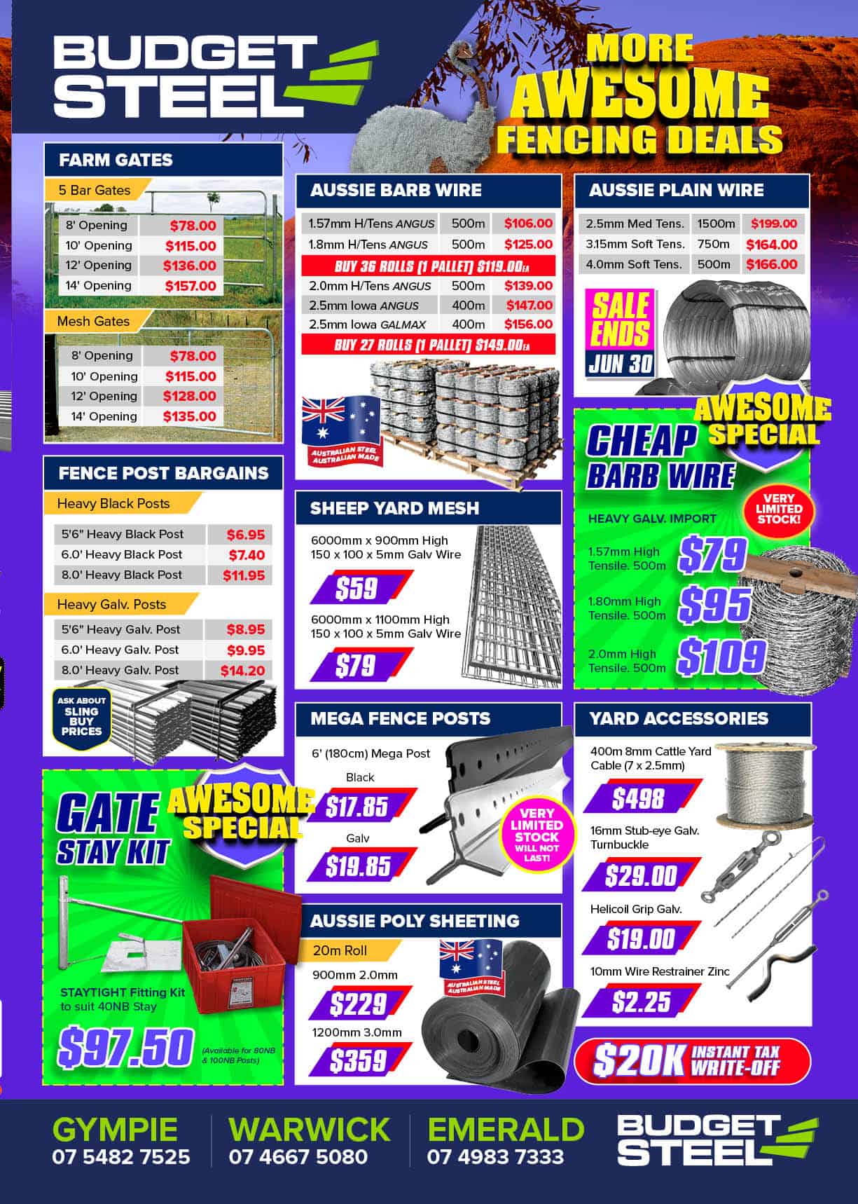 Budget Steel Current Specials - Get the latest Bargains now!