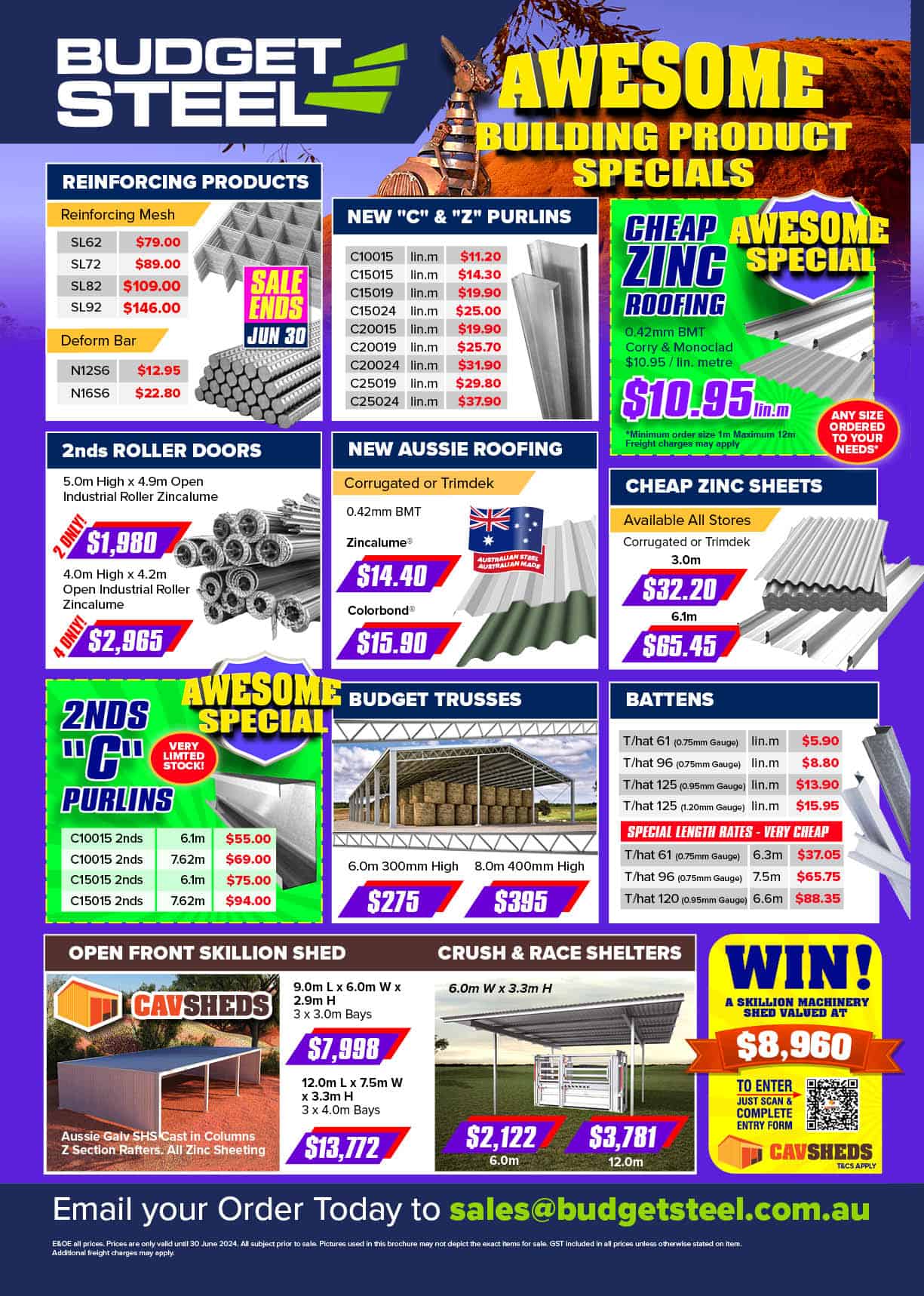 Budget Steel Current Specials - Get the latest Bargains now!