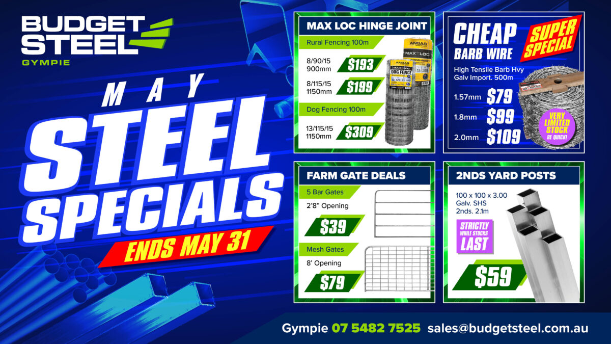 Budget Steel Current Specials - Get the latest Bargains now!