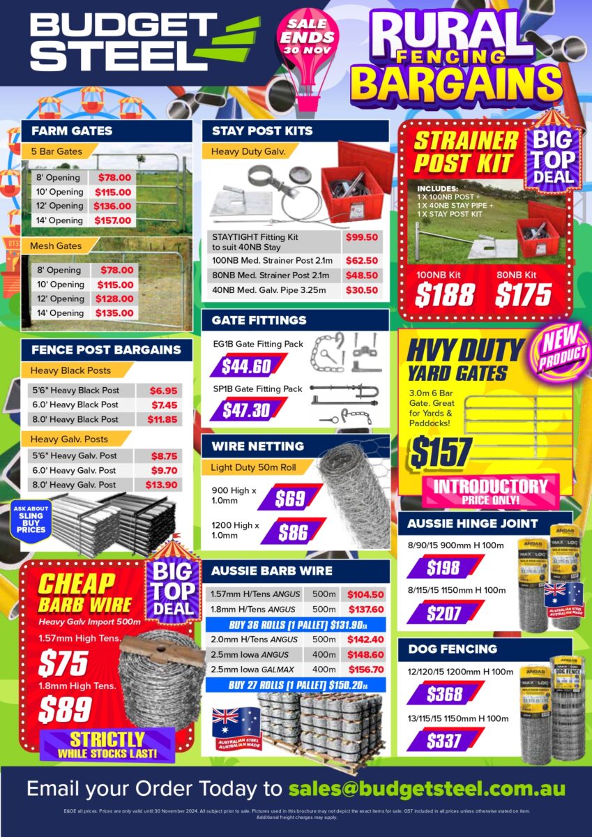 Budget Steel | November Specials - Steel Carnival Sale